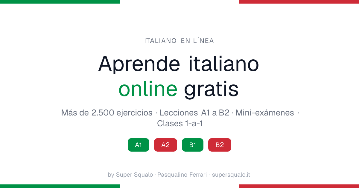 Test de nivel de italiano — descubre tu nivel A1–B2 | Italiano en Línea